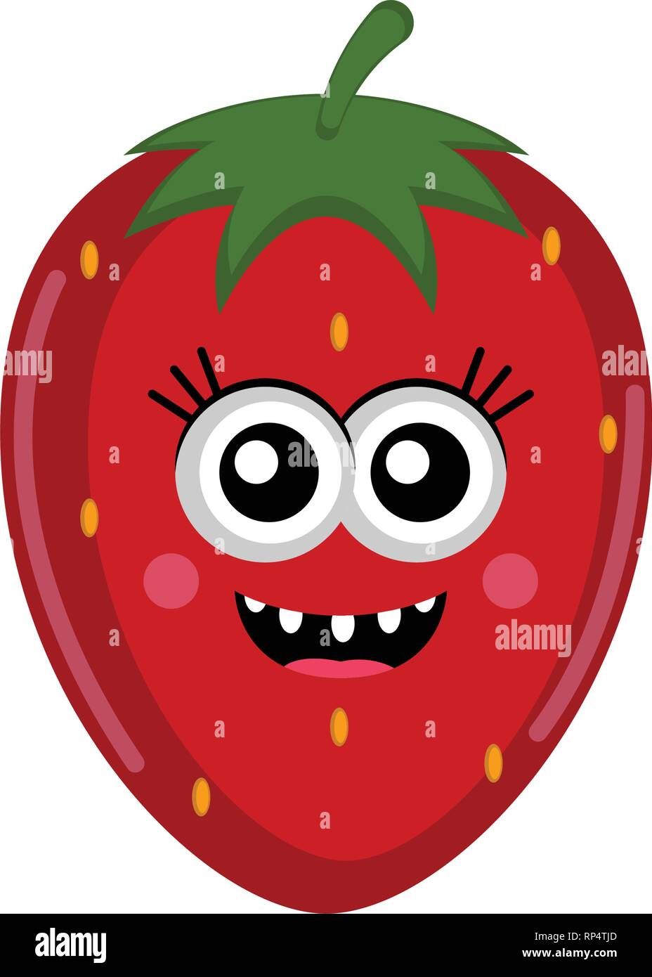 Happy strawberry cartoon character Stock-Vektorgrafiken kaufen - Alamy