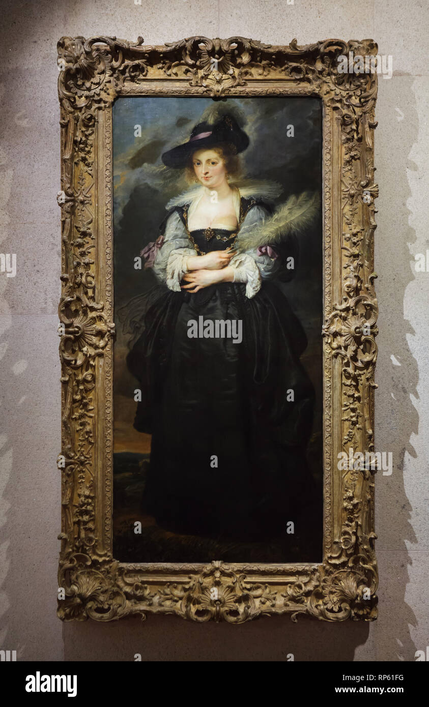 Gemälde "Portrait von Helena Fourment" des flämischen Malers Peter Paul ...