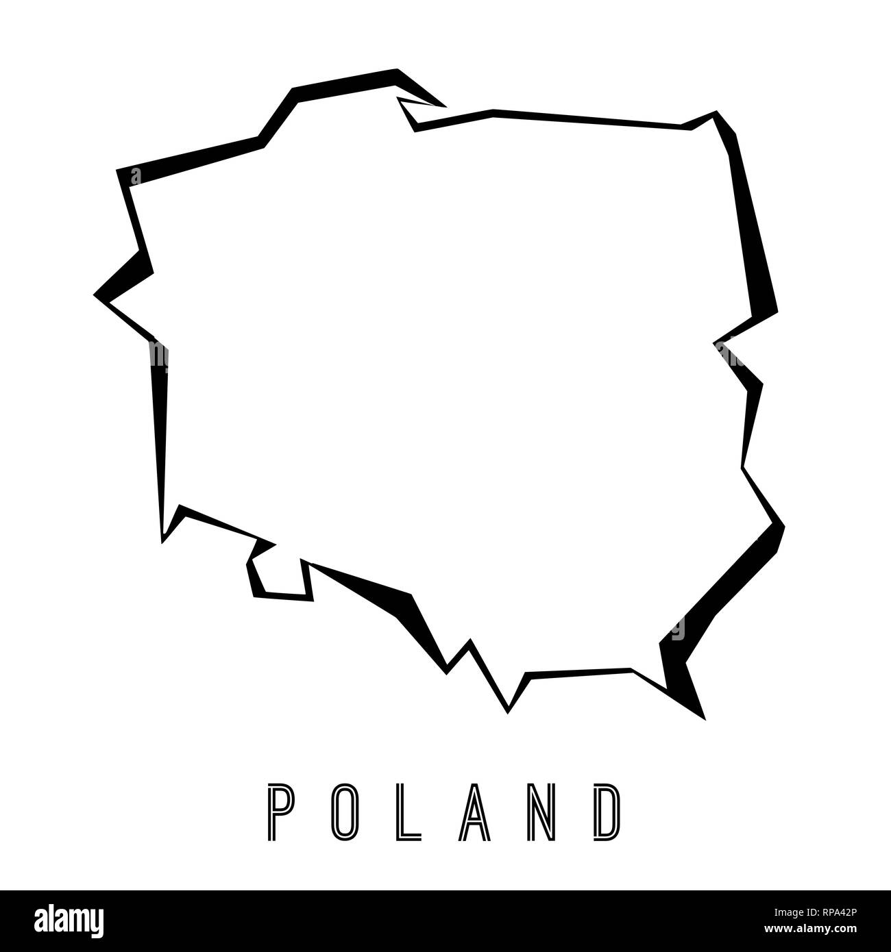 Polen umriss Stock-Vektorgrafiken kaufen - Alamy