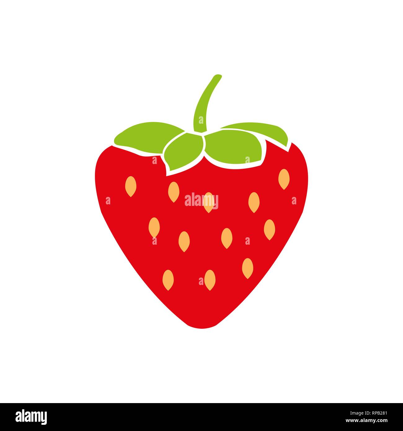 Erdbeere Vektor icon Abbildung. Köstliche Erdbeere Symbol. Rote reife ...
