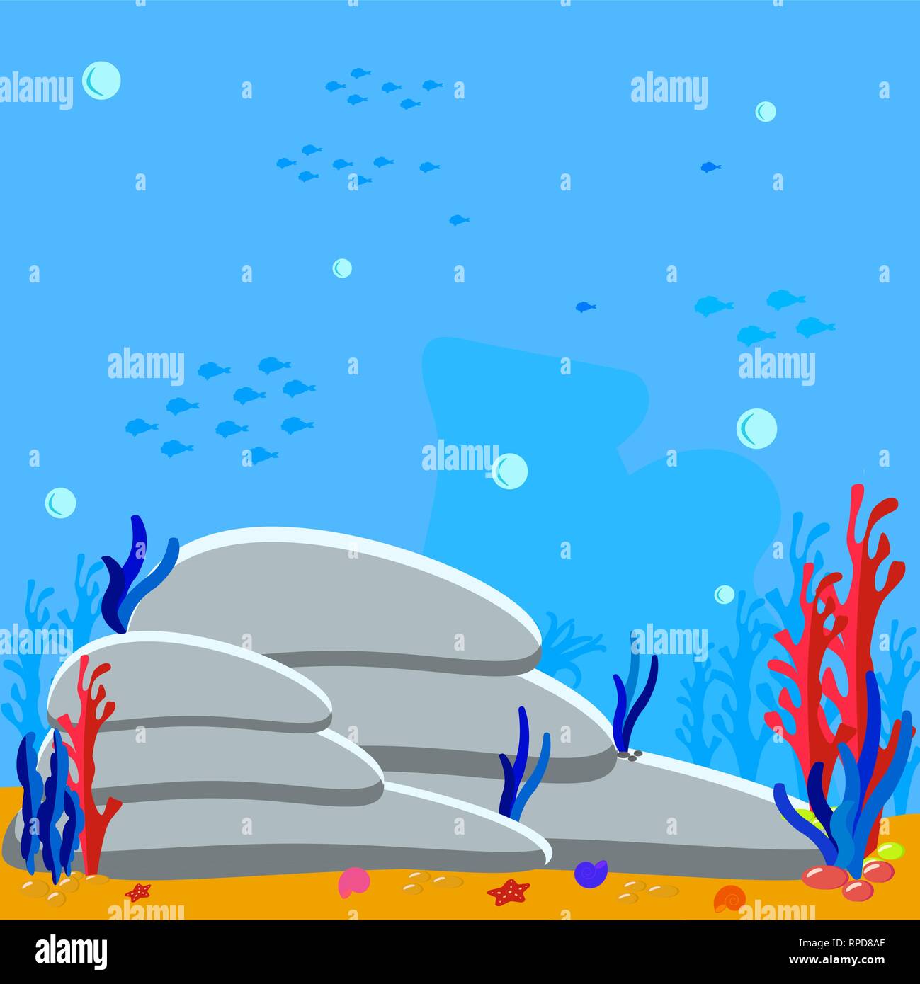 Unterwasser-Cartoon-Hintergrund