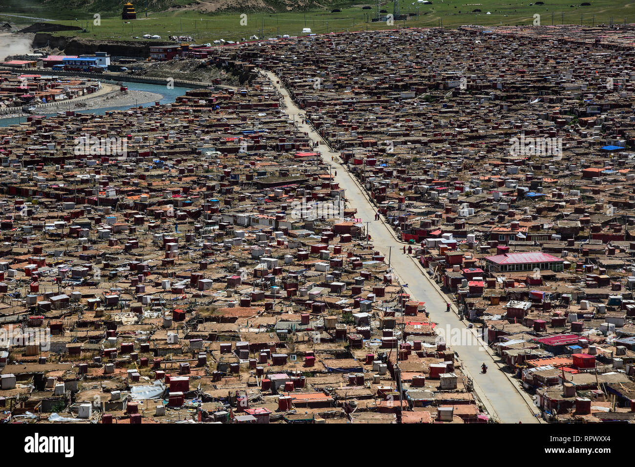 Garze yarchen Gar-Kloster in Tibet, Sichuan, China. Yarchen Gar ist die ...