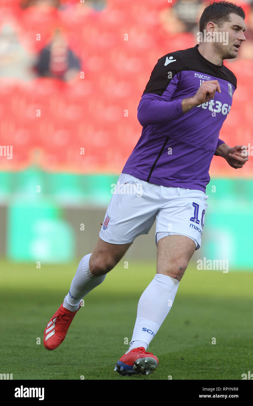 Stoke-on-Trent, Großbritannien. 23 Feb, 2019. Stoke City freuen Sam ...