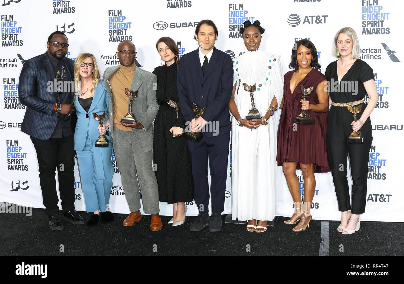 Brian Tyree Henry (L-R), Dede Gardner, Barry Jenkins, Adele Romanski ...