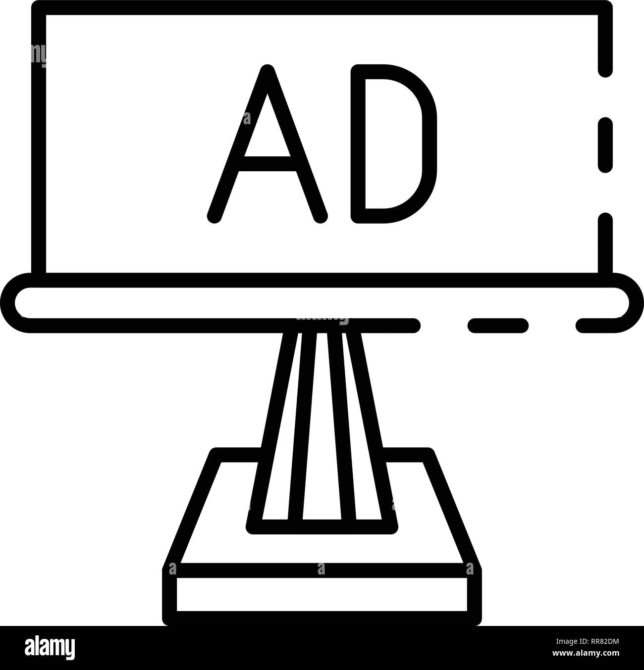 Ad billboard Symbol, outline Style Stock-Vektorgrafik - Alamy
