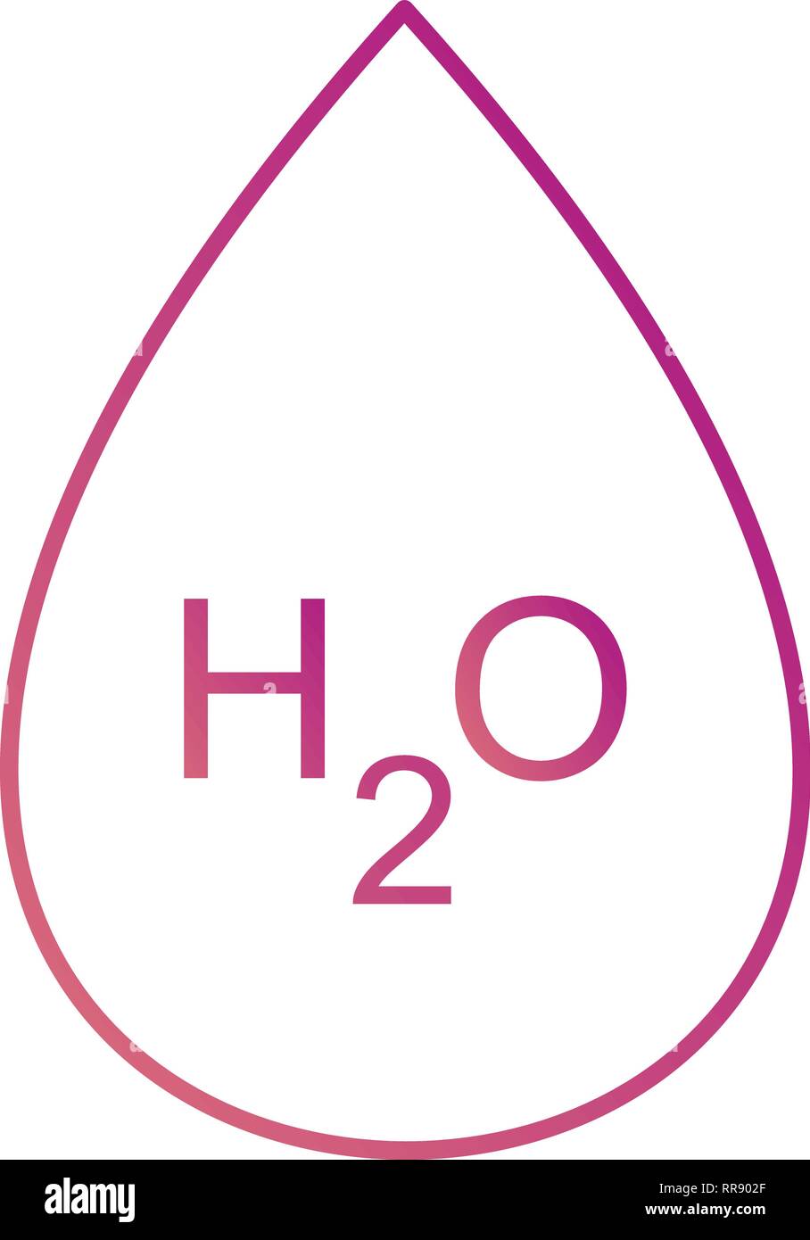 H2O Vektor Icon Zeichen Symbol Vektor Illustration für den privaten und ...