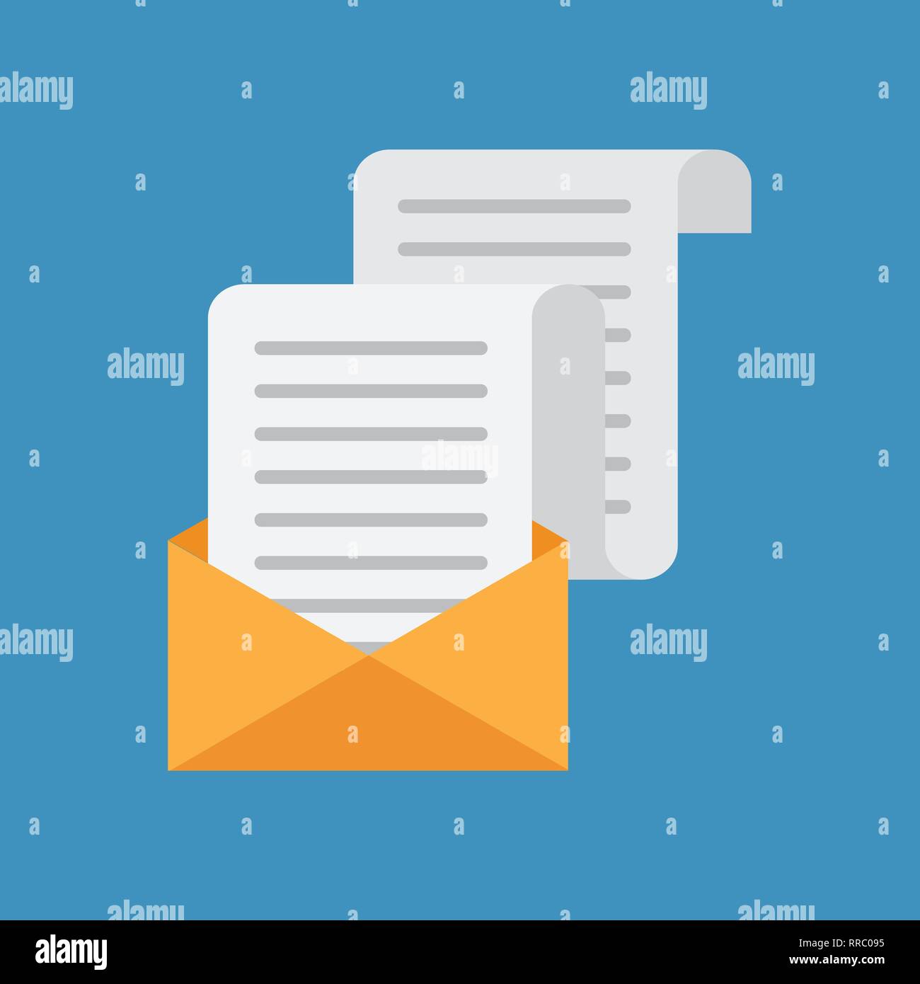 Offenen Umschlag. Vector Illustration. Brief und Briefumschlag Vektor ...