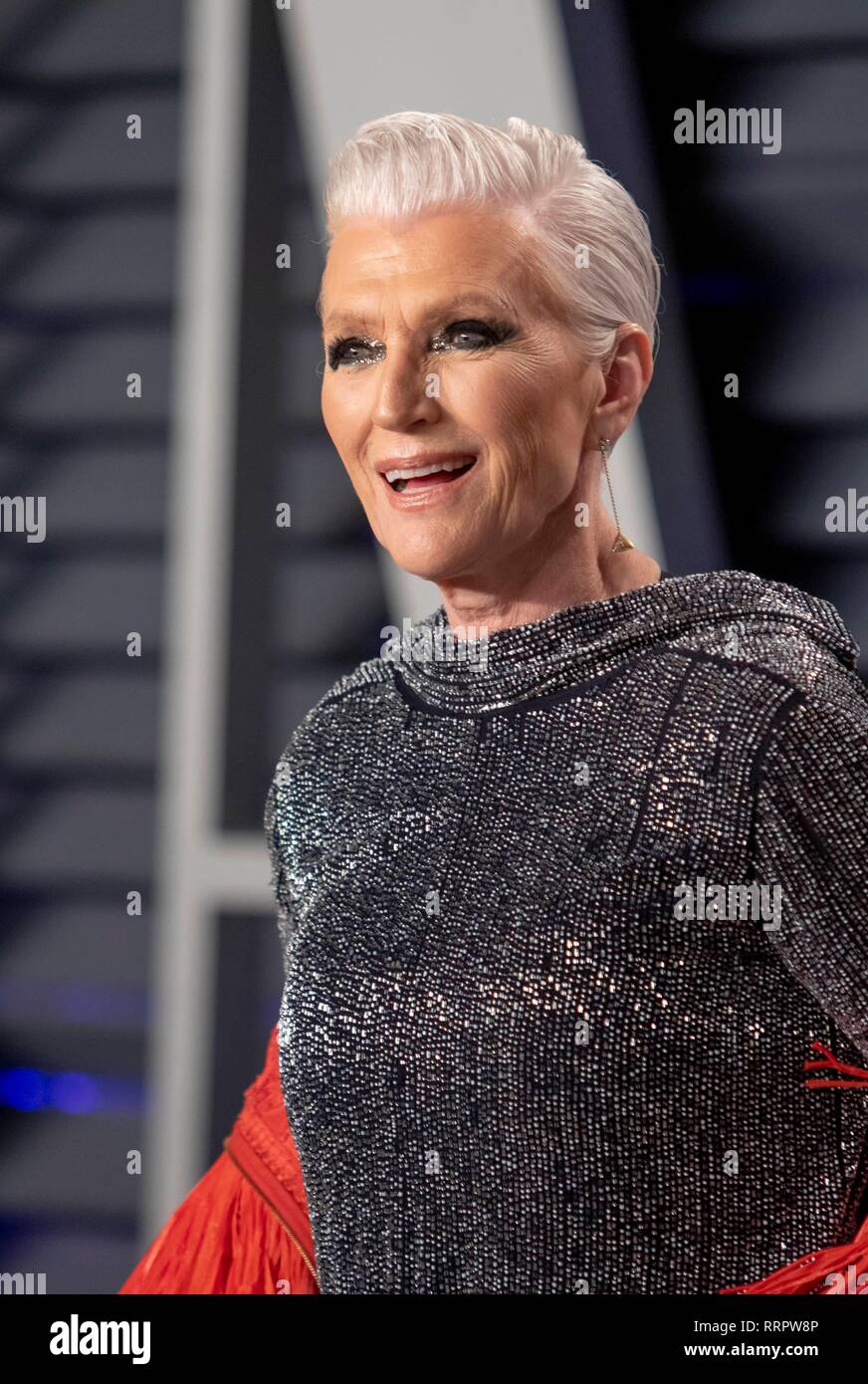 Maye Moschus besucht die Vanity Fair Oscar Party im Wallis Annenberg ...