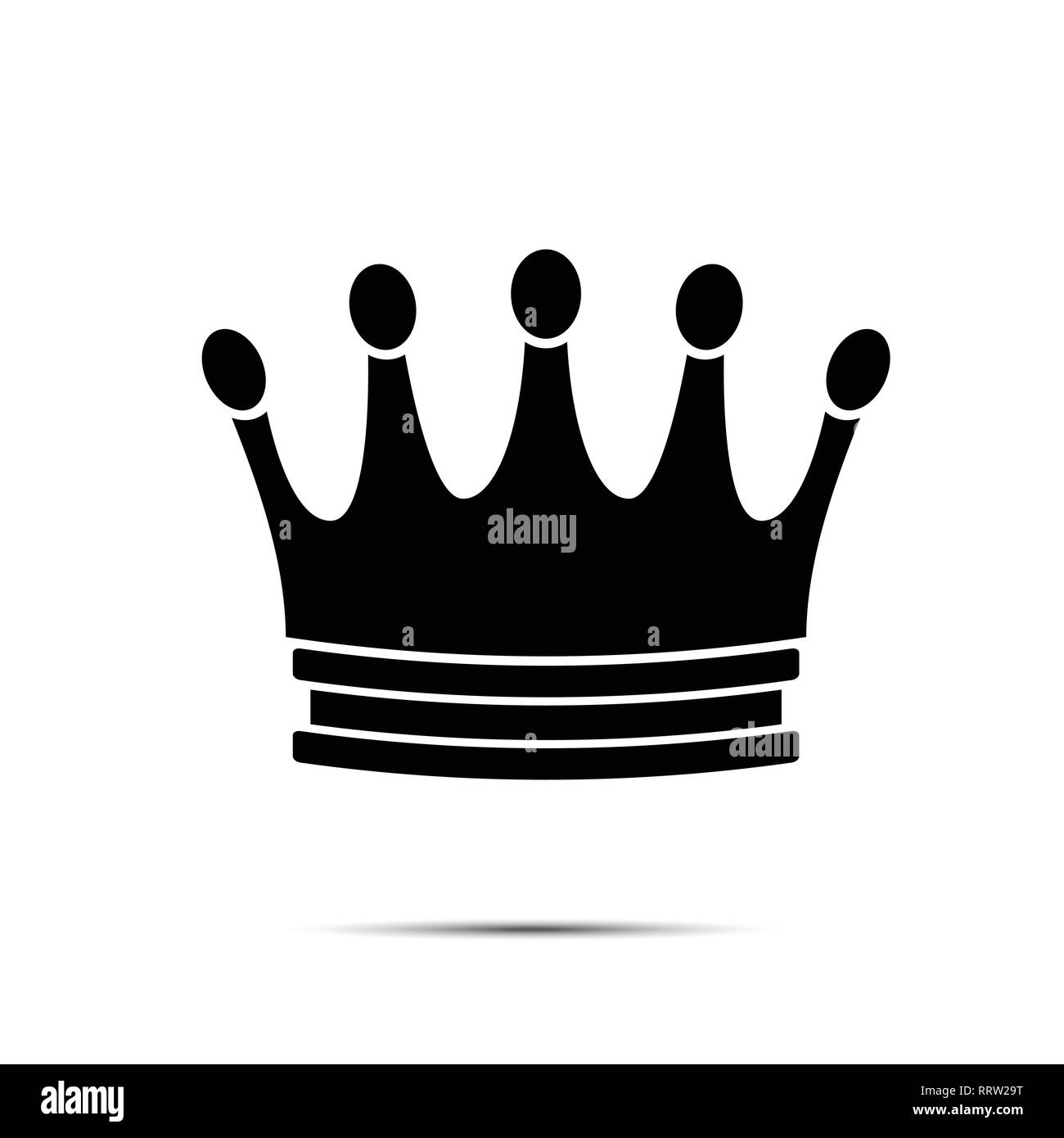 Krone Symbol in trendigen Flat Style auf weißem Hintergrund. Royal ...