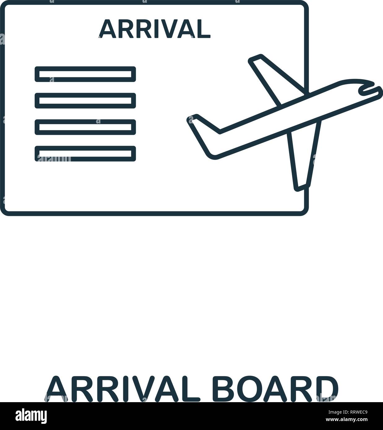 Ankunfts und abflugtafel am flughafen Stock-Vektorgrafiken kaufen - Alamy