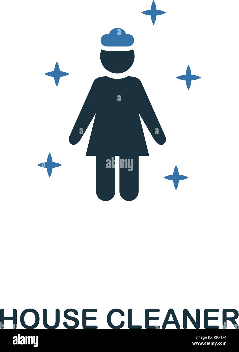 Haus sauberer Symbol. Kreative zwei Farben Design aus Reinigung icons ...