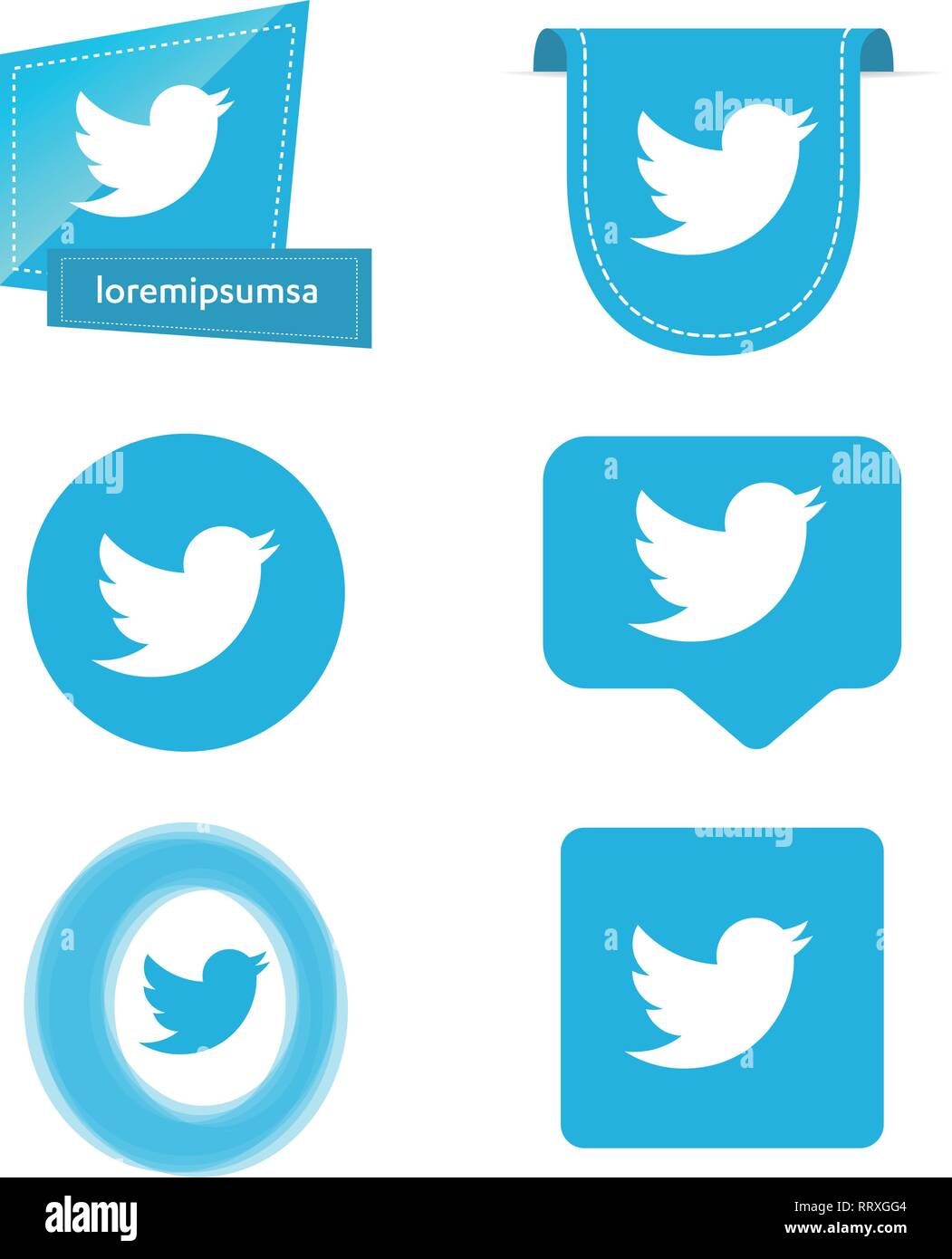 Twitter zeichen und logo Stock-Vektorgrafiken kaufen - Alamy