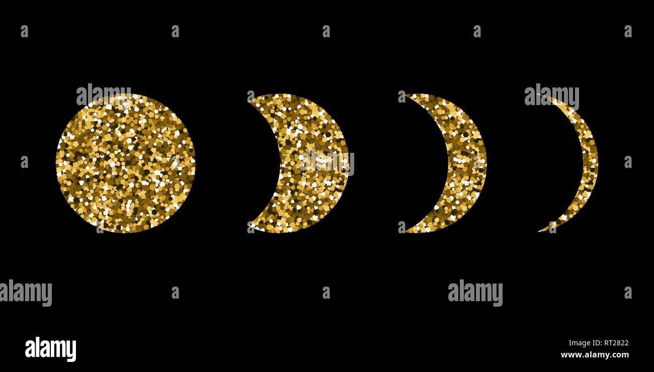 Phases Of The Moon Illustration Stockfotos & Phases Of The Moon ...