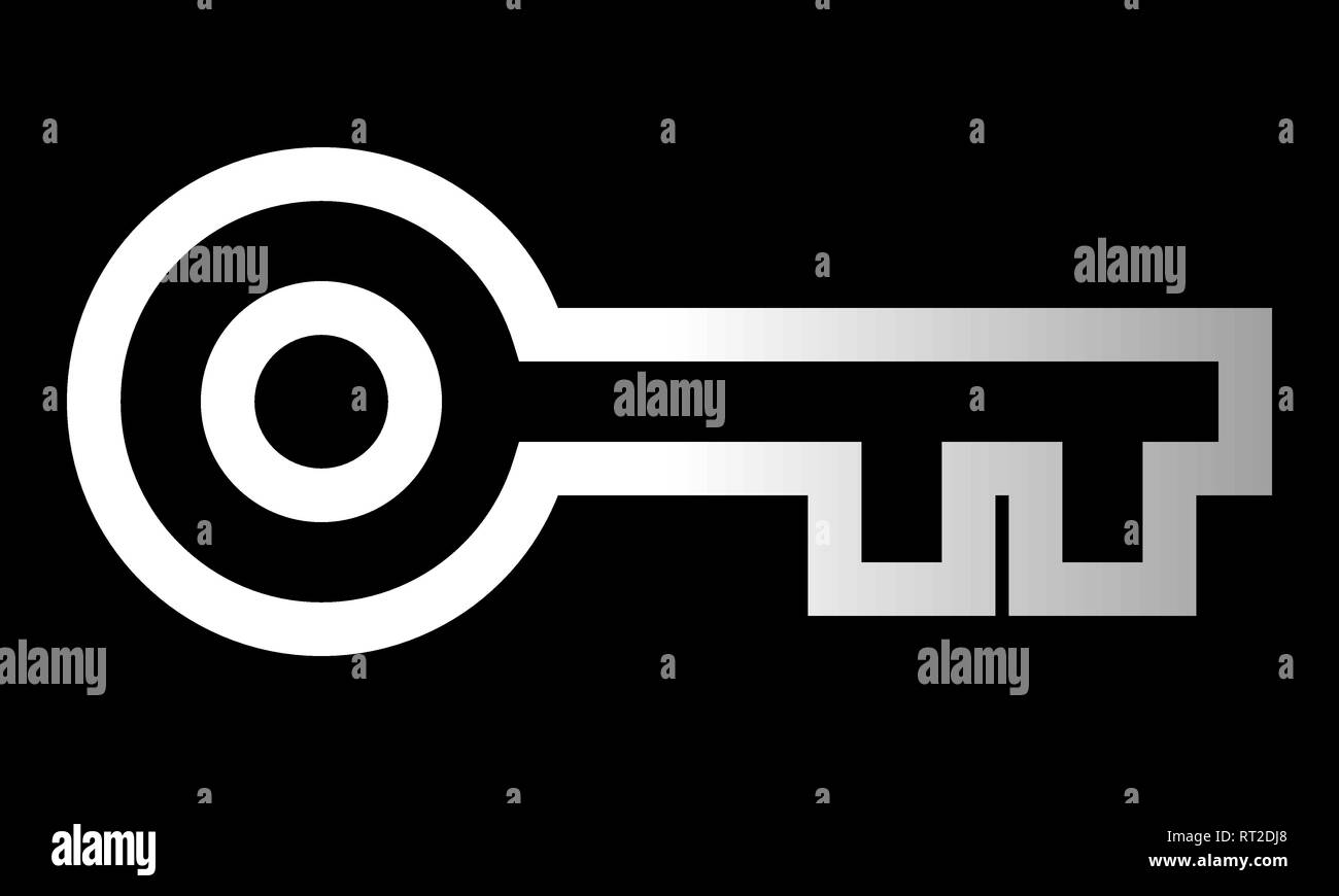 Taste Symbol - weiß Farbverlauf Umrisse, isoliert - Vector Illustration ...