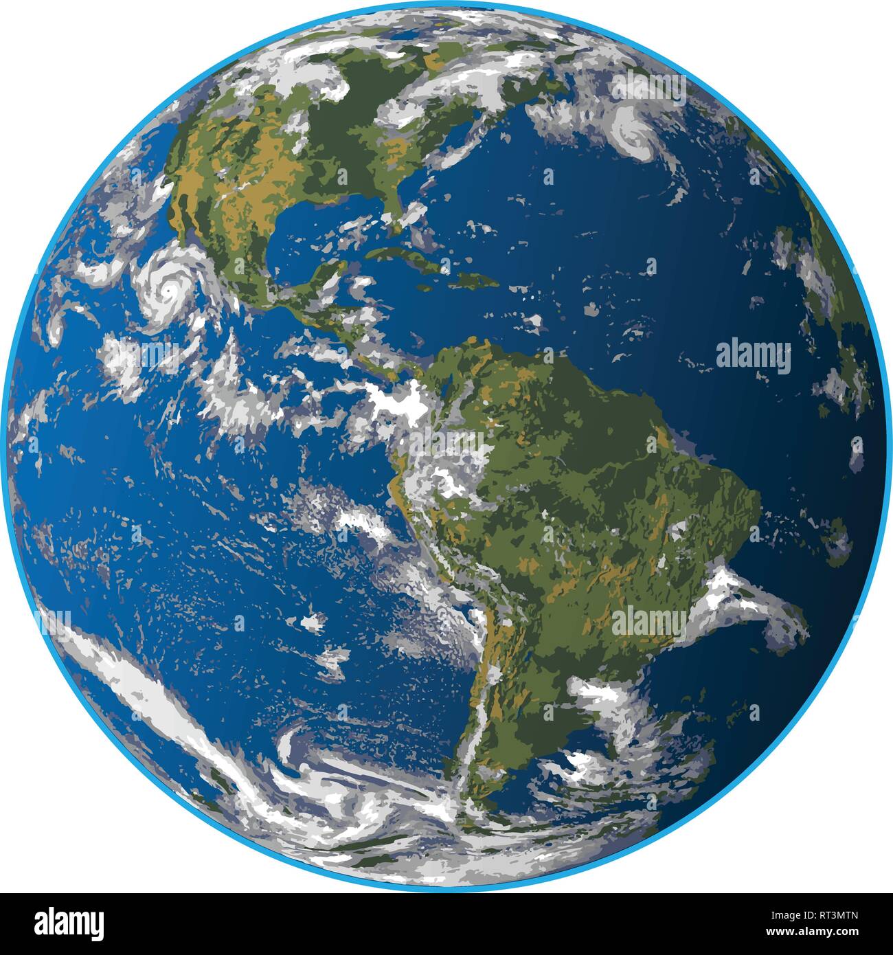 Planet erde globus wolken raum Stock-Vektorgrafiken kaufen - Alamy