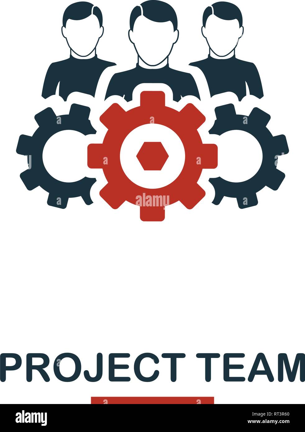 Projektteam Symbol. Premium Design von Teamarbeit. UI und UX. Pixel ...