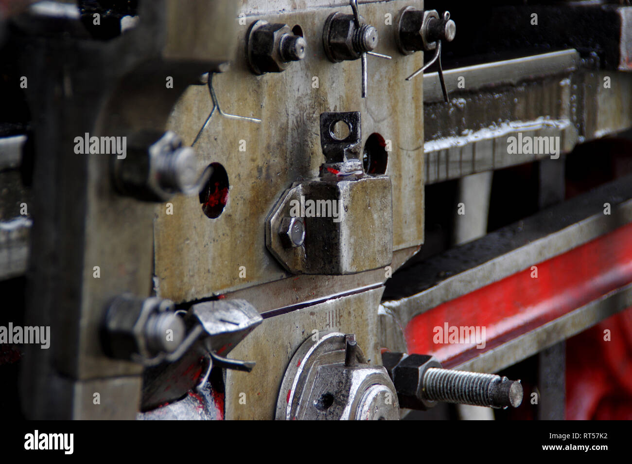 Mechanical detail old steam locomotive -Fotos und -Bildmaterial in ...