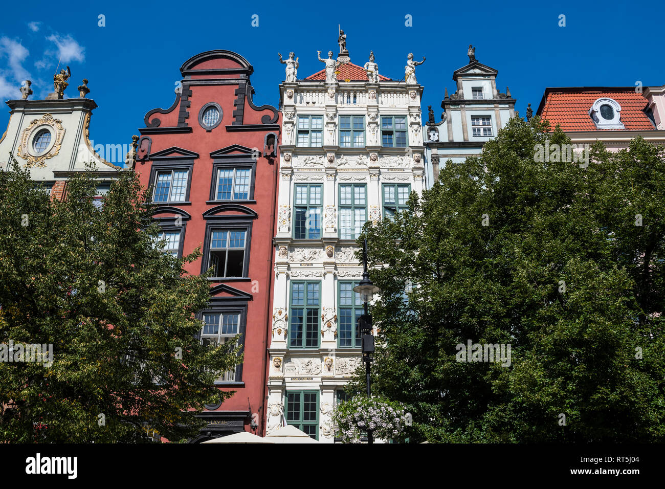 Polen, Danzig, Hanse Häuser in der Fußgängerzone Stockfotografie - Alamy