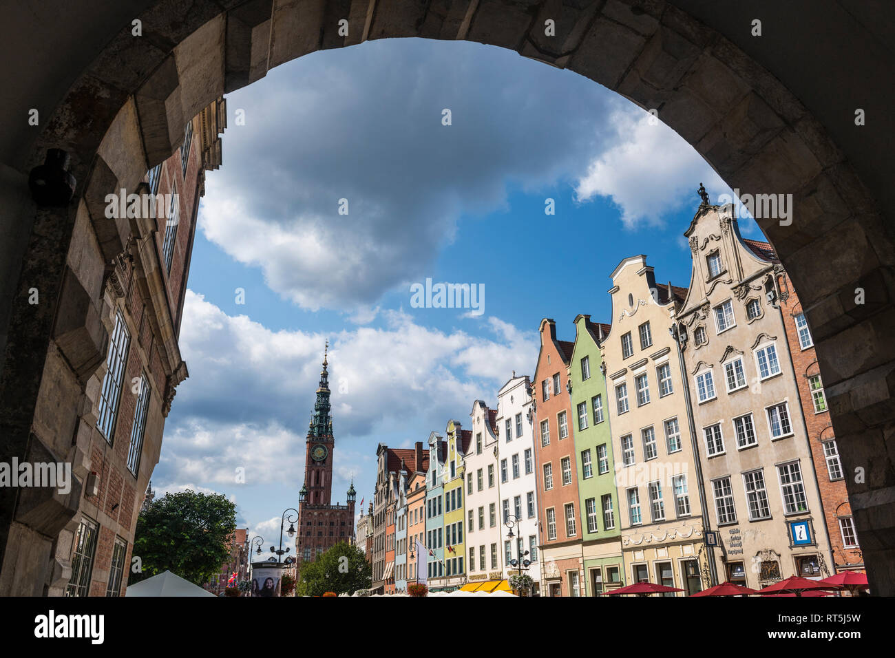 Polen, Danzig, Hanse Häuser in der Fußgängerzone Stockfotografie - Alamy