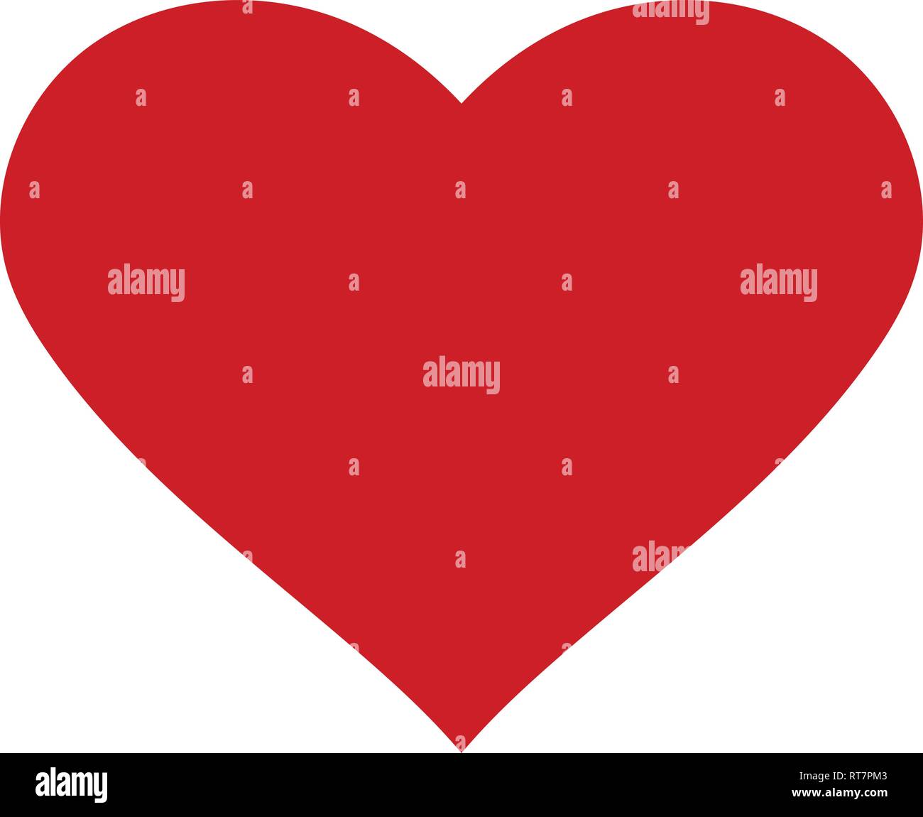 Herz, als Symbol der Liebe und Valentinstag. Flache rote Symbol ...