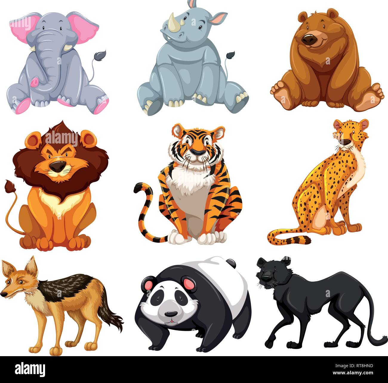 Funny cheetah cartoon Stock-Vektorgrafiken kaufen - Alamy