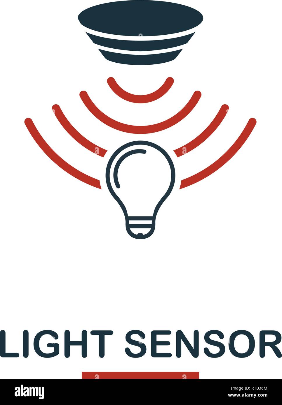 Lichtsensor Symbol von Sensoren icons Collection. Kreative zwei Farben ...