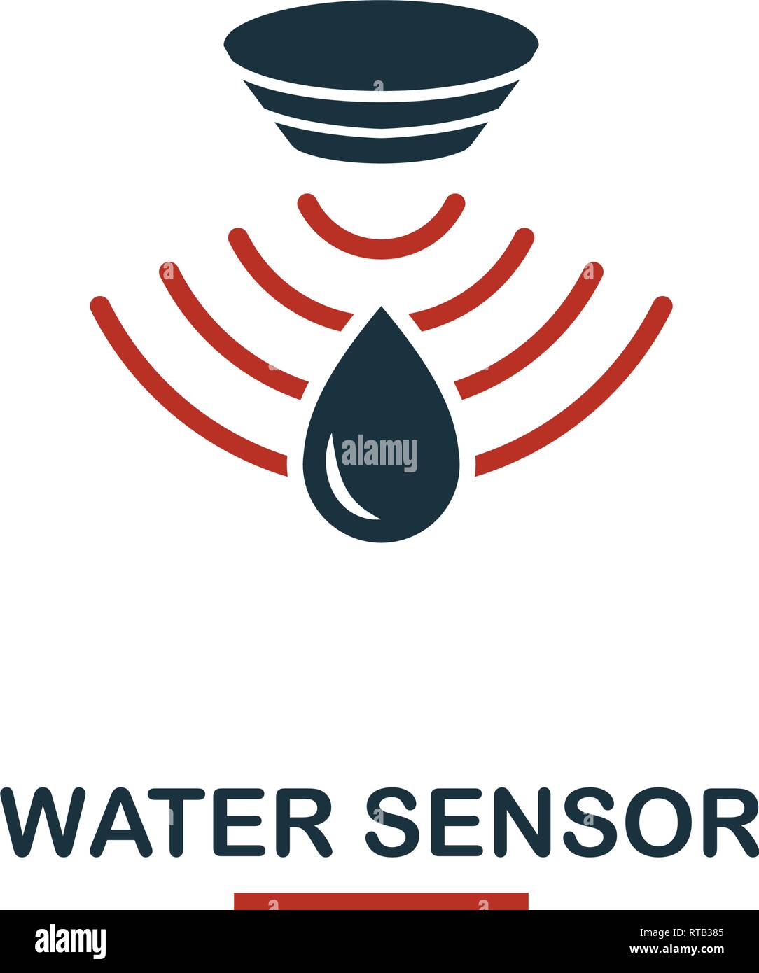 Wasser Sensor Symbol von Sensoren icons Collection. Kreative zwei ...