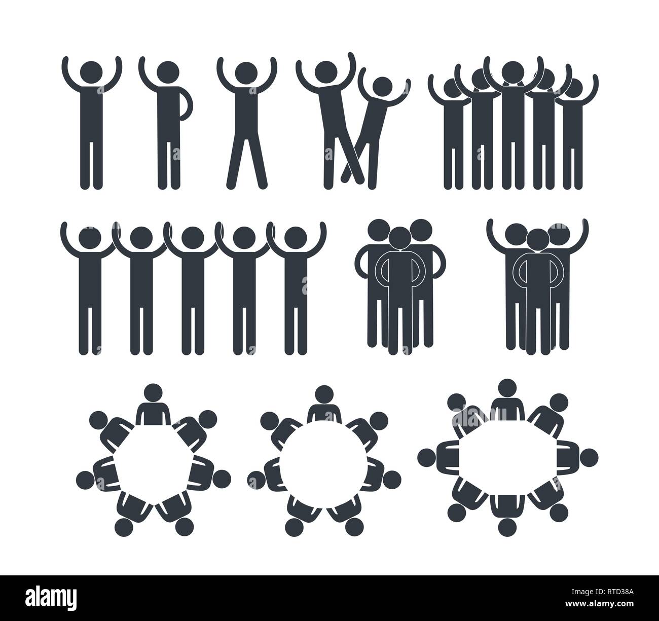 Menschengruppe Piktogramm Stock-Vektorgrafiken kaufen - Alamy