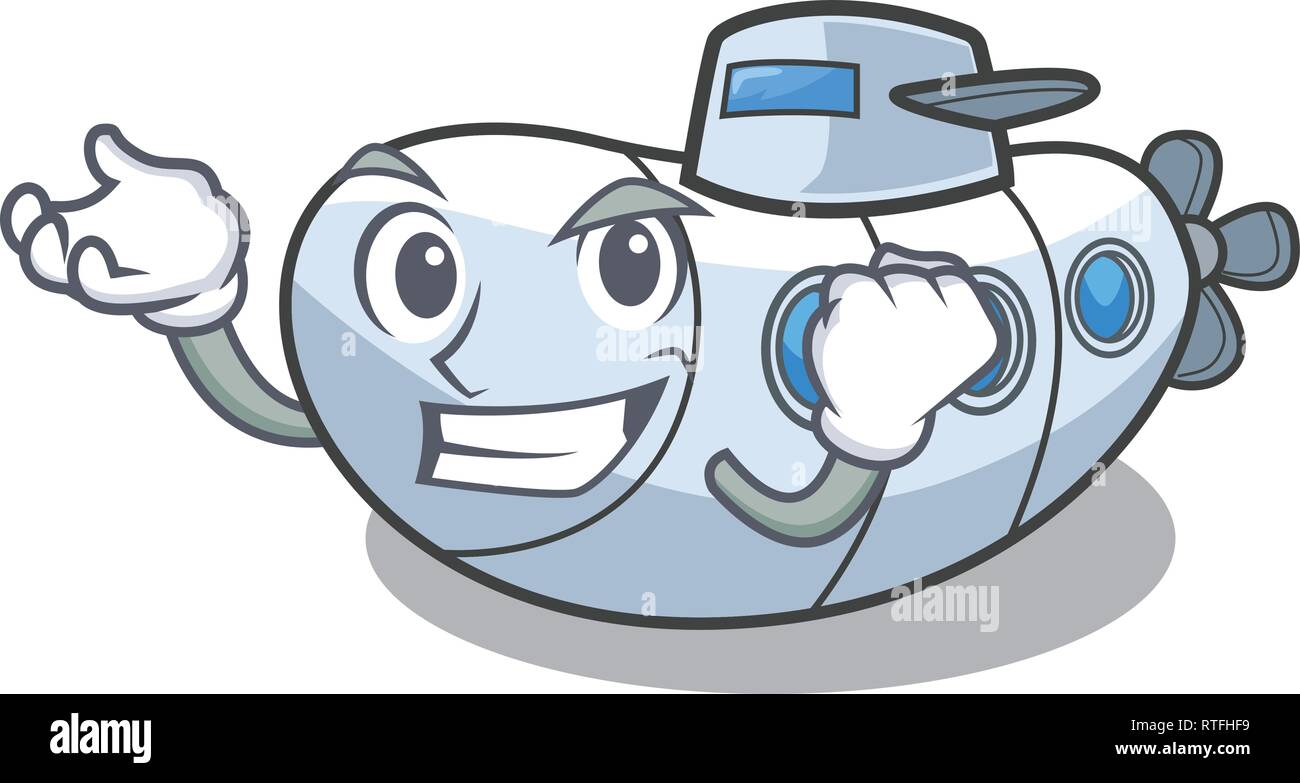 Erfolgreiche u-Boot in der Form einer Karikatur Stock-Vektorgrafik - Alamy