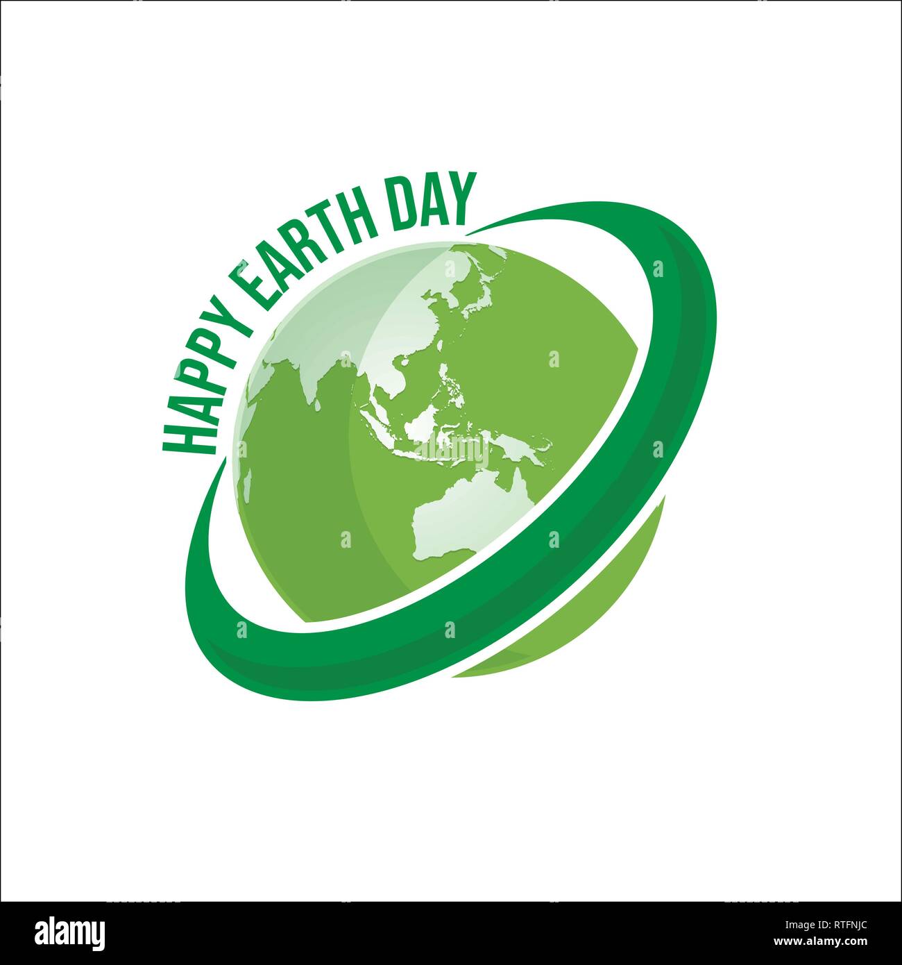 Happy Earth Day Logo Design. Speichern Sie Erde Logo. Earth Globus ...