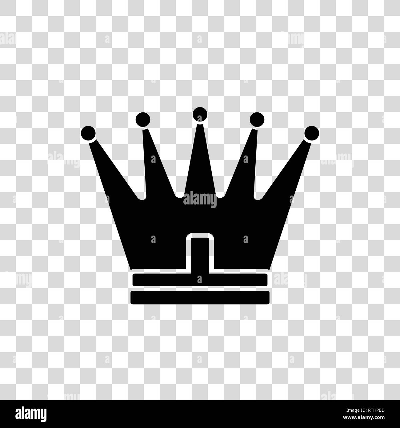 Krone Symbol in trendigen Flat Style auf weißem Hintergrund. Royal ...