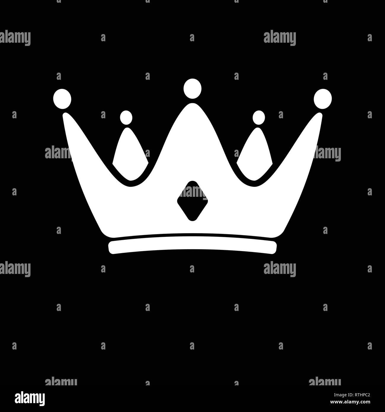 Weiße Krone Symbol. Vektor Symbol der King, Royal Stock-Vektorgrafik ...