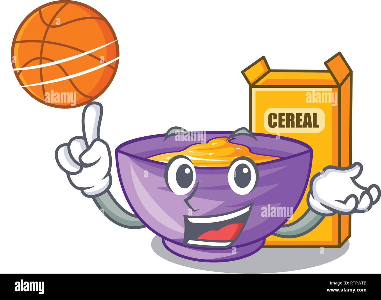 Breakfast cereal box cartoon Stock-Vektorgrafiken kaufen - Alamy