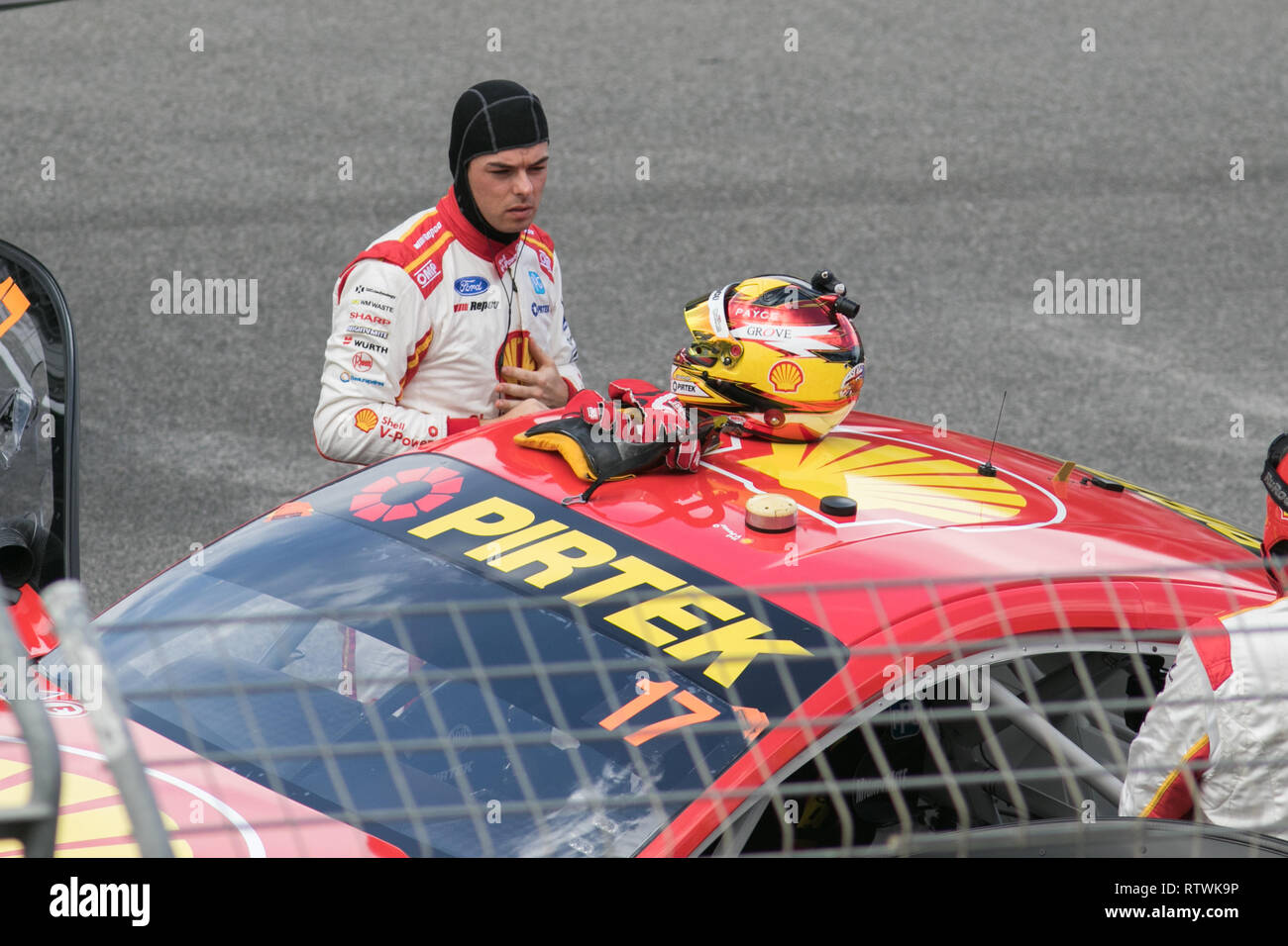 Adelaide, Australien. 3 Mär, 2019. Treiber Scott McLaughlin bereitet ...