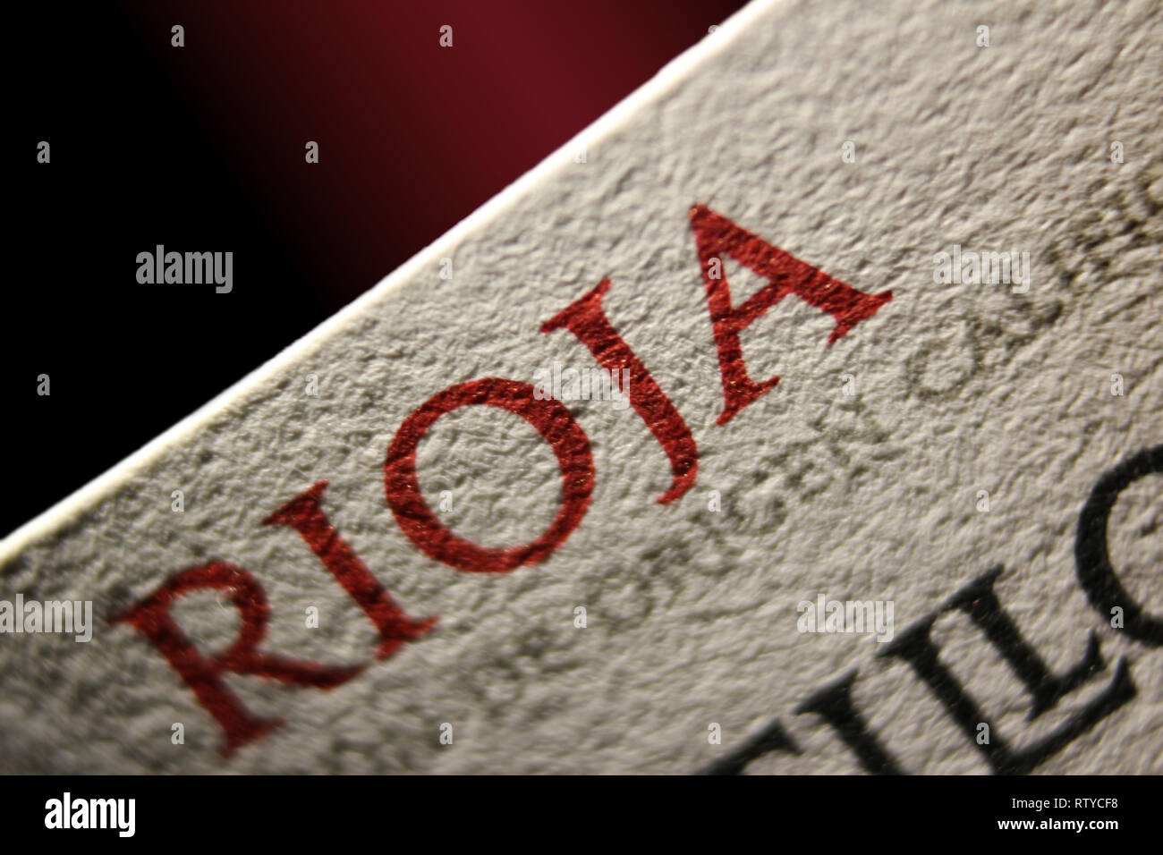 Rioja weinetikett -Fotos und -Bildmaterial in hoher Auflösung – Alamy