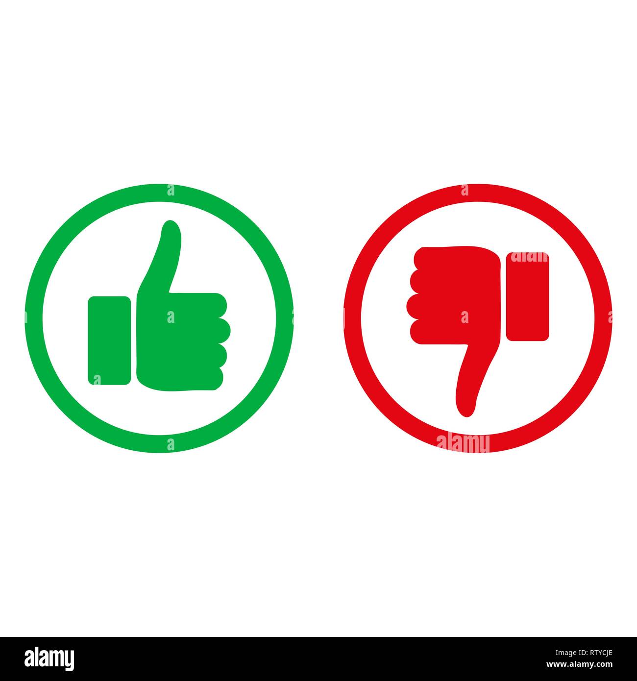 Daumen runter Stock-Vektorgrafiken kaufen - Alamy