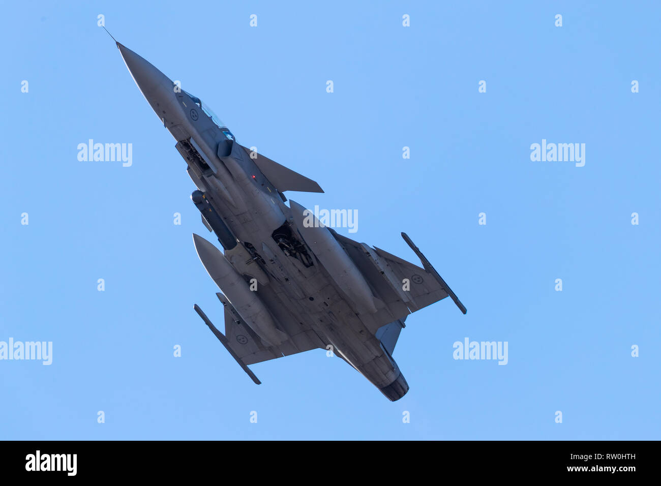 Saab JAS 39 Gripen ist eine Schwedische gebaut 4. Generation single ...