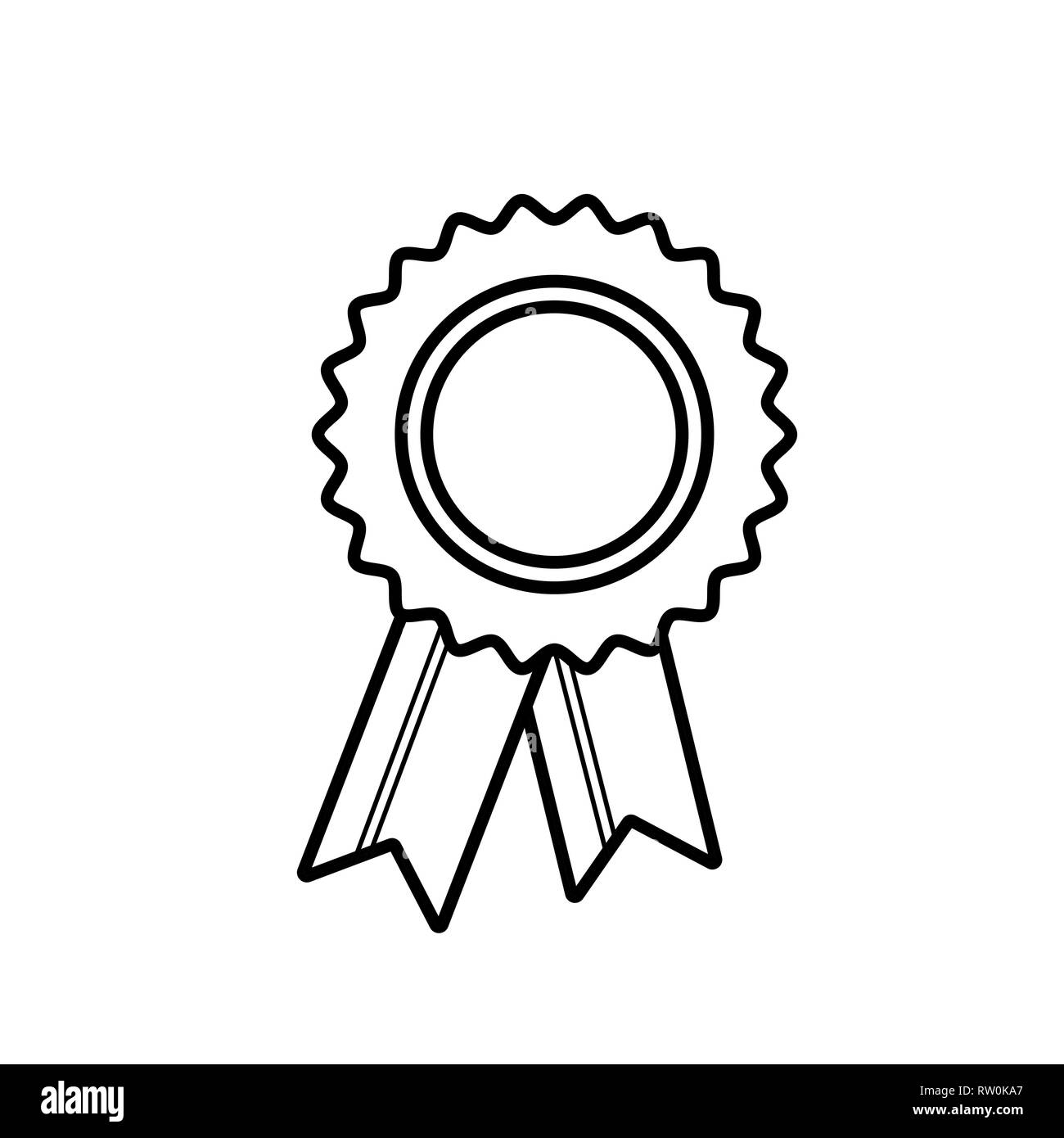 Award Symbol in trendigen Flat Style auf weißem Hintergrund. Abzeichen ...