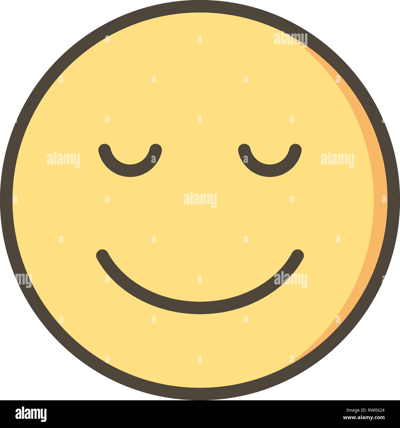 Ruhe Emoji Vektor Icon Zeichen Symbol Vektor Illustration für den ...