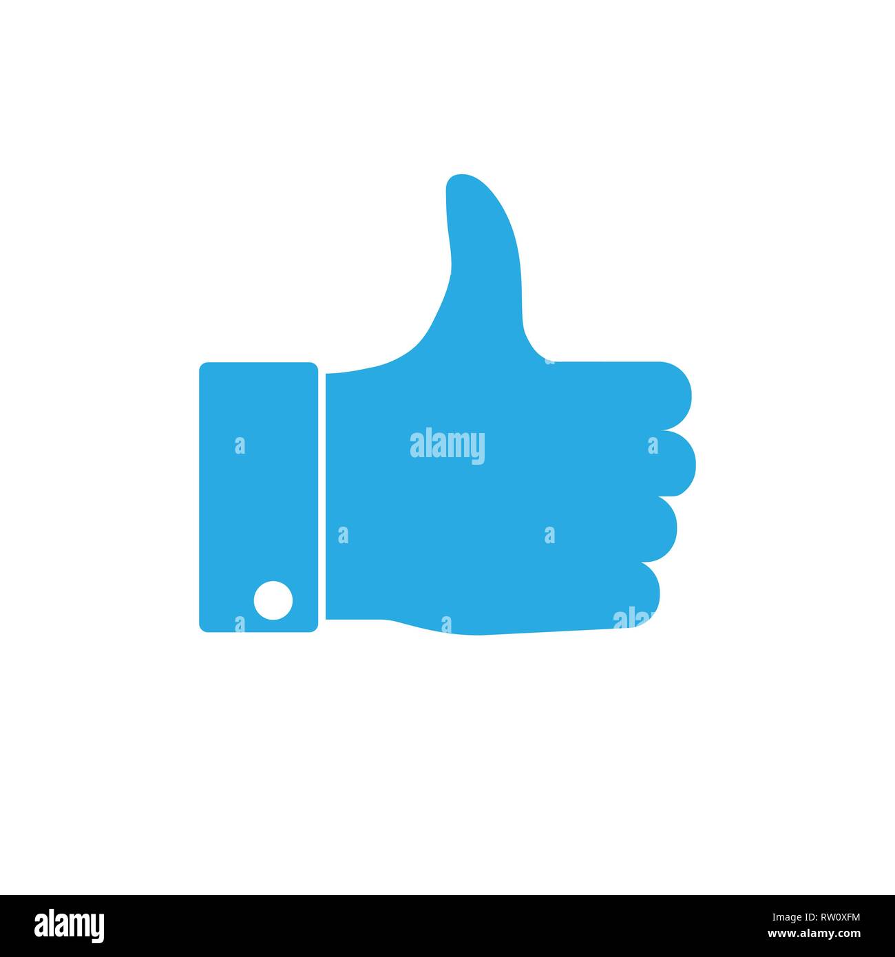 Gut, wie, Daumen hoch Symbol Vektor-illustration flach Stock ...