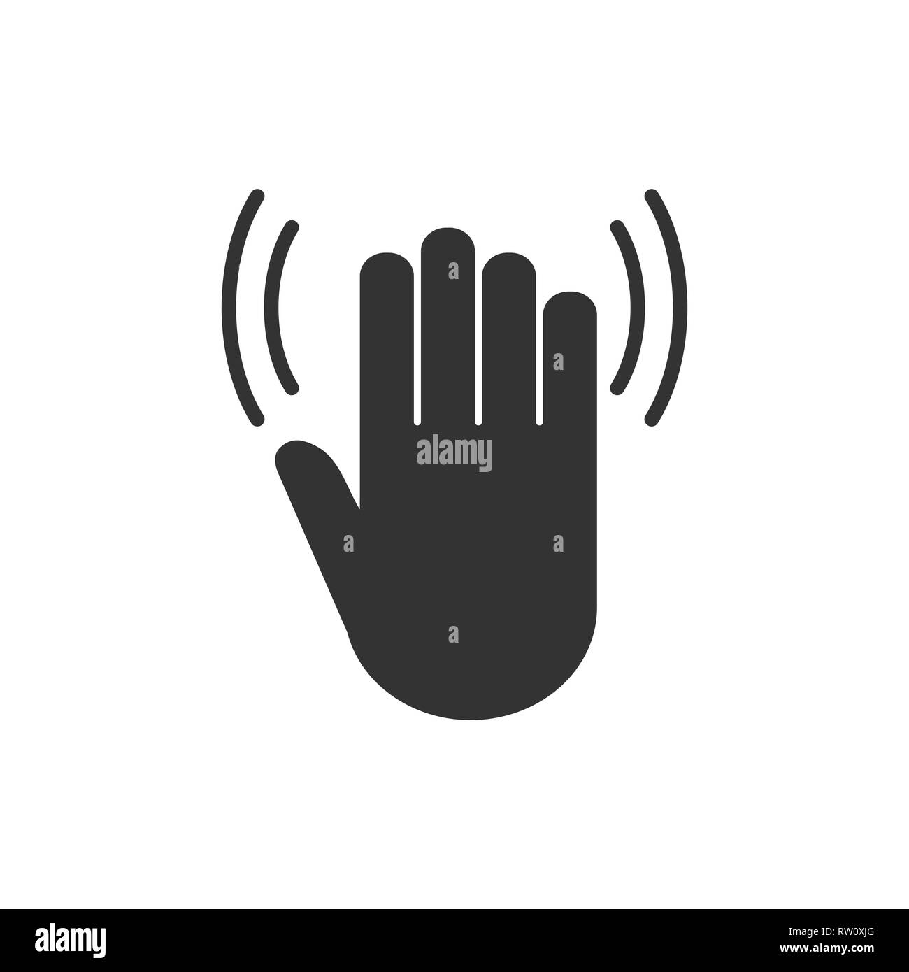 Wave gesture Stock-Vektorgrafiken kaufen - Alamy