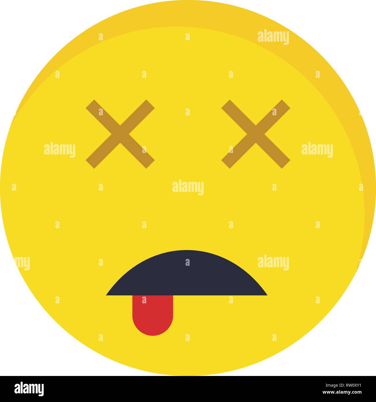 Tot Emoji Vektor Icon Zeichen Symbol Vektor Illustration für den ...