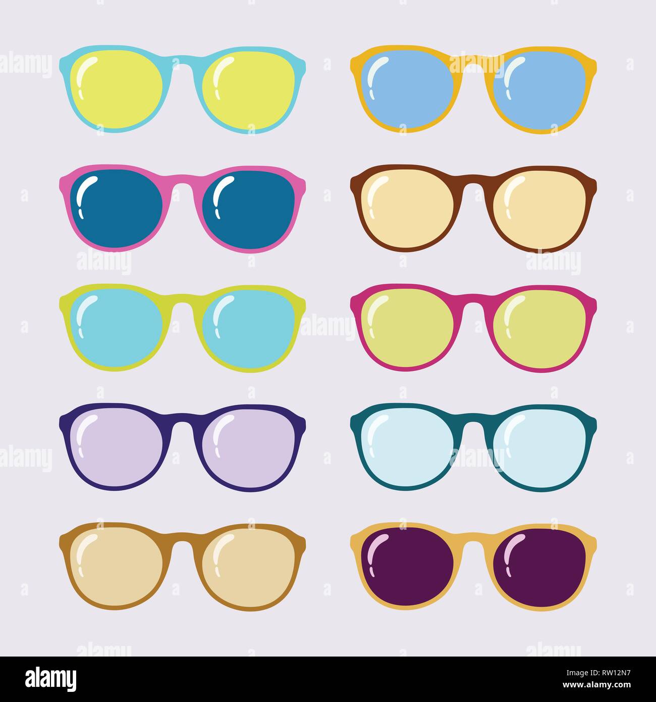 Moderne brillen Stock-Vektorgrafiken kaufen - Alamy