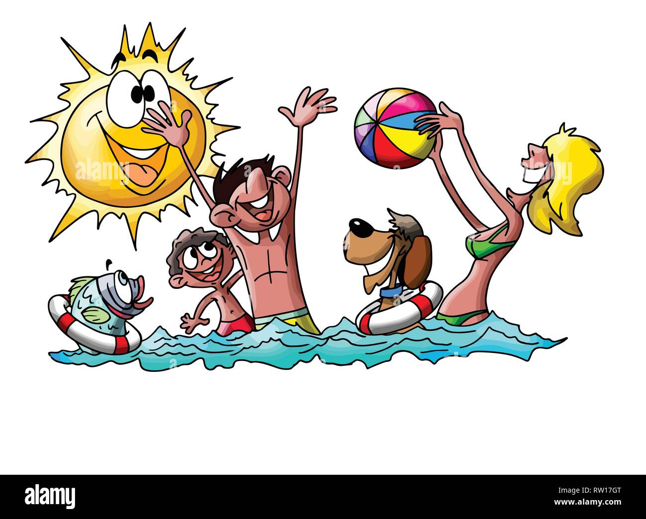 Spielzeit am strand Stock-Vektorgrafiken kaufen - Alamy