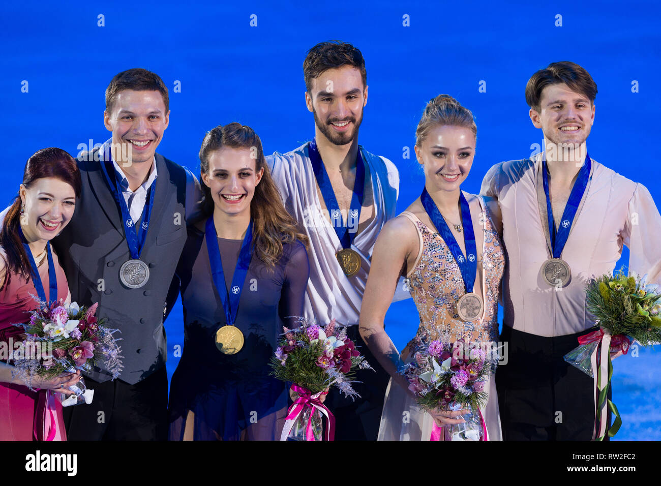 Ekaterina Bobrova und Dmitri Soloviev aus Russland Gabriella Papadakis und Guillaume Cizeron aus ...