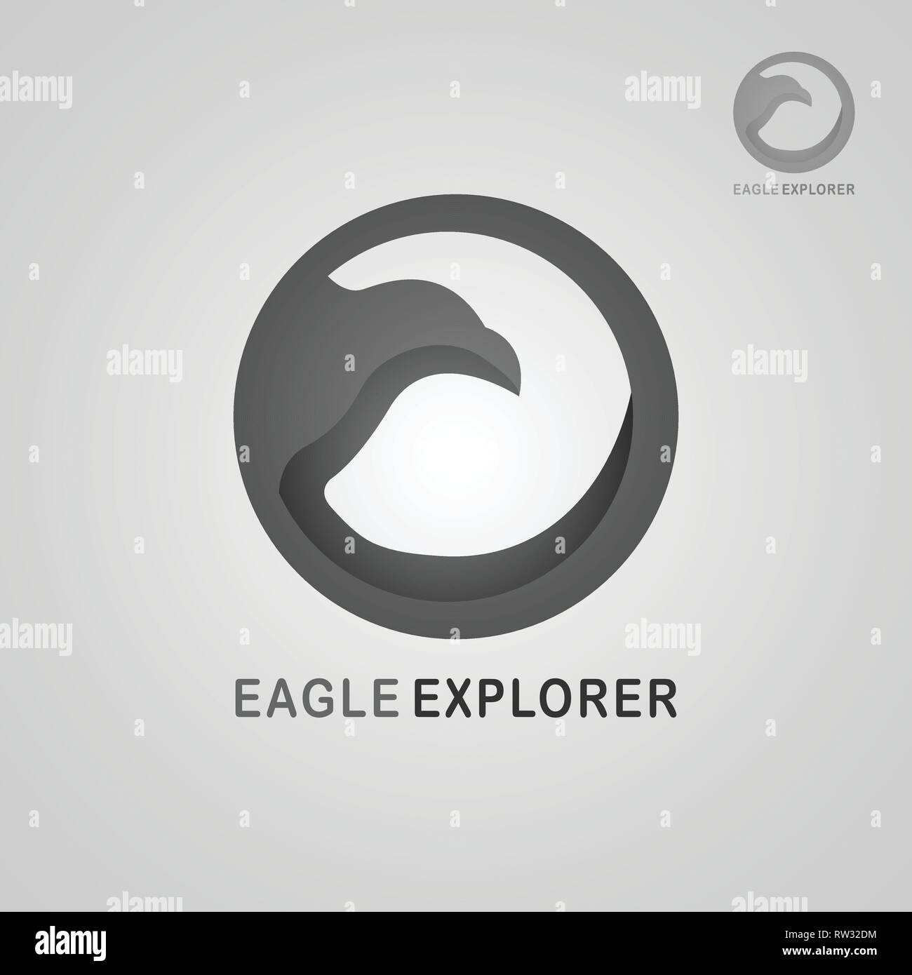 Dieses Logo hat ein Bild von einem Adler. Dieses Logo ist in 3D. Dieses ...