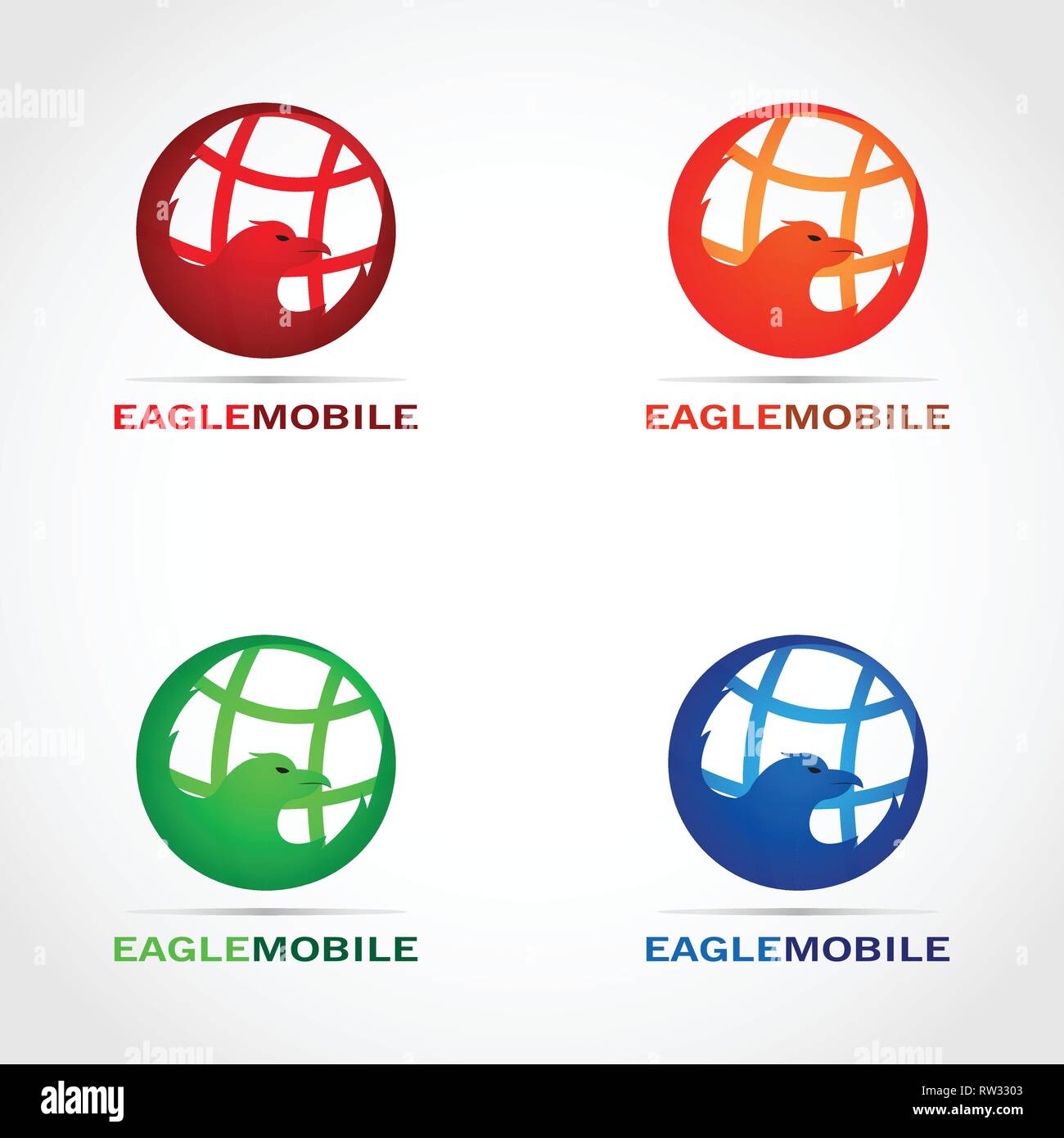 Dieses Logo zeigt einen Adler mit der Erde als Hintergrund. Dieses Logo ...