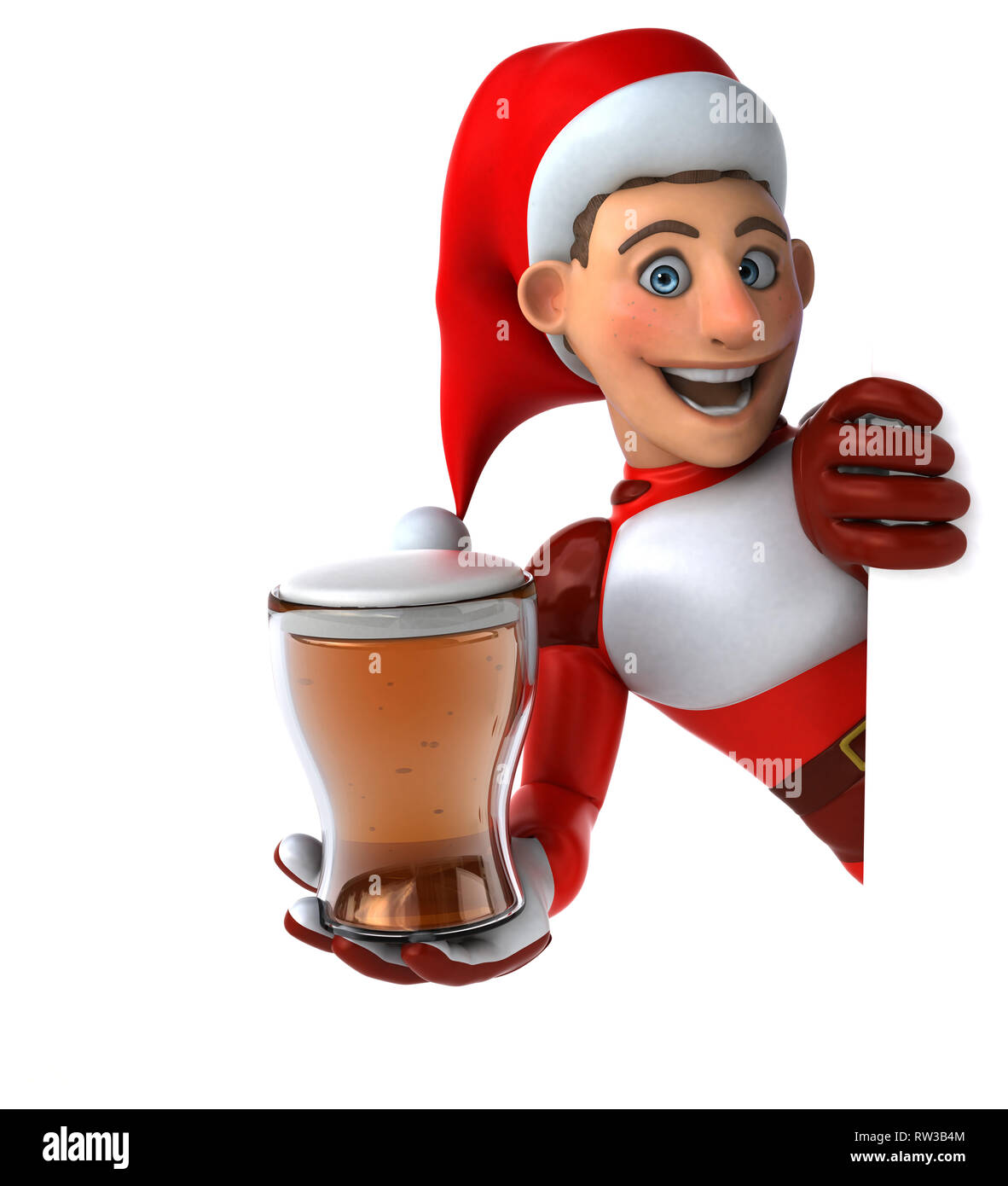 Cartoon pint of beer and santa -Fotos und -Bildmaterial in hoher ...