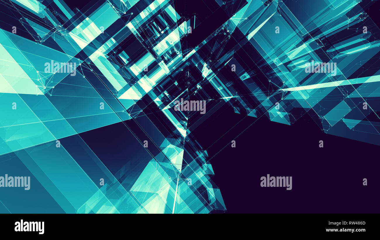 Zusammenfassung Hintergrund. Futuristisches Konzept. Raum Technik ...