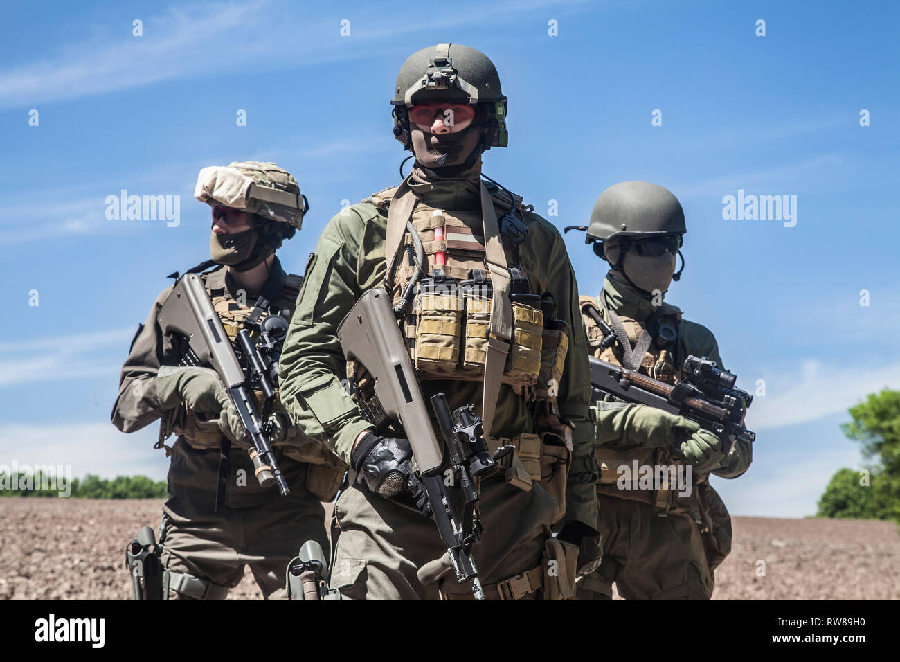 Gruppe von jagdkommando Soldaten des Österreichischen Special Forces ...